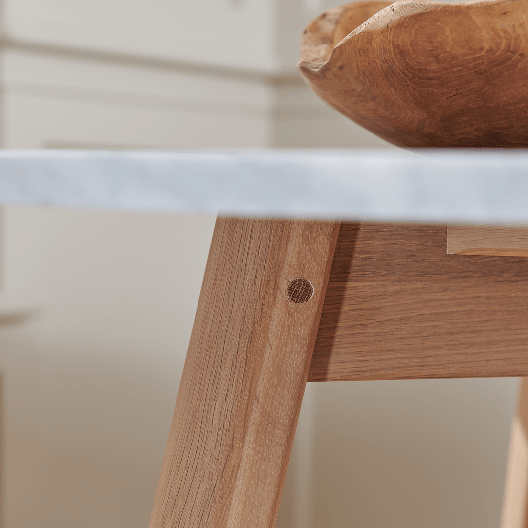 Wycombe 4 Seater Marble Top Dining Table – Neptune