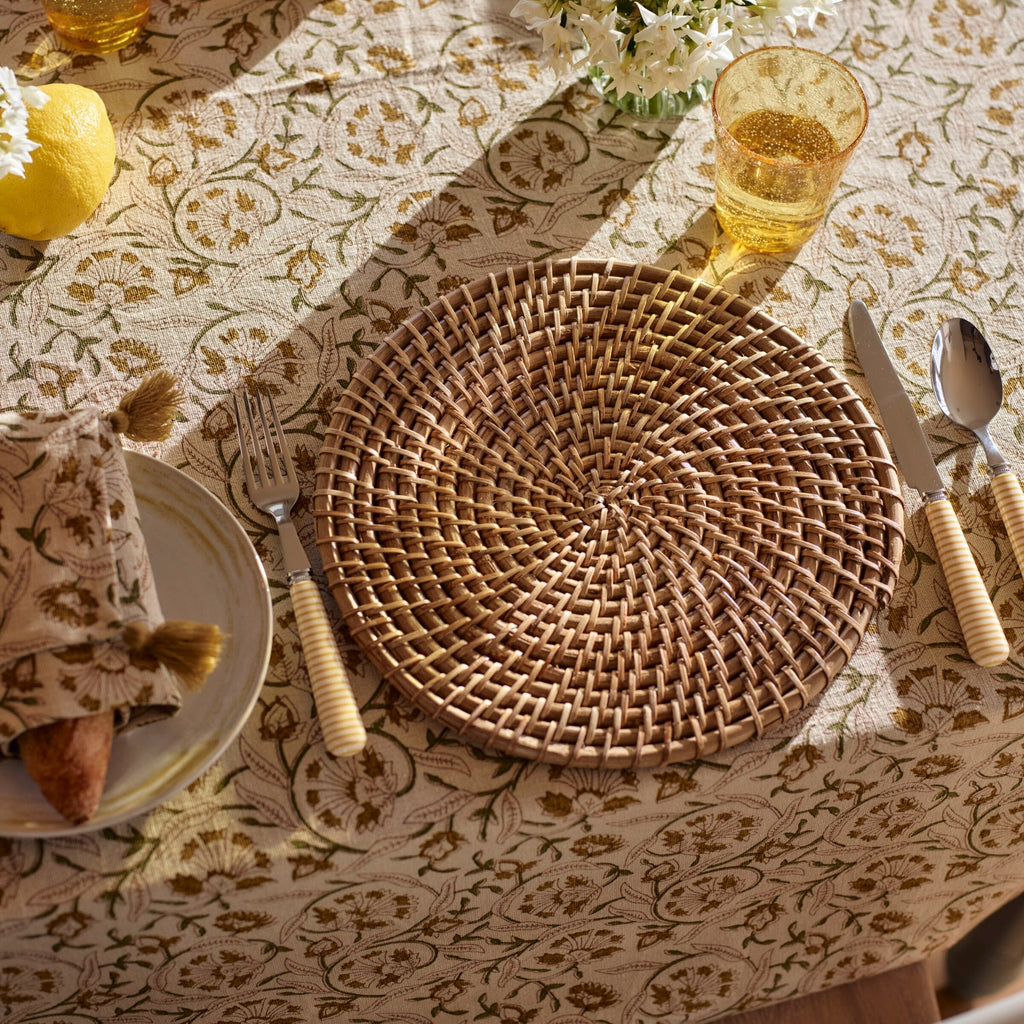 Ashbourne Rattan Round Placemats, Set of 4 – Neptune