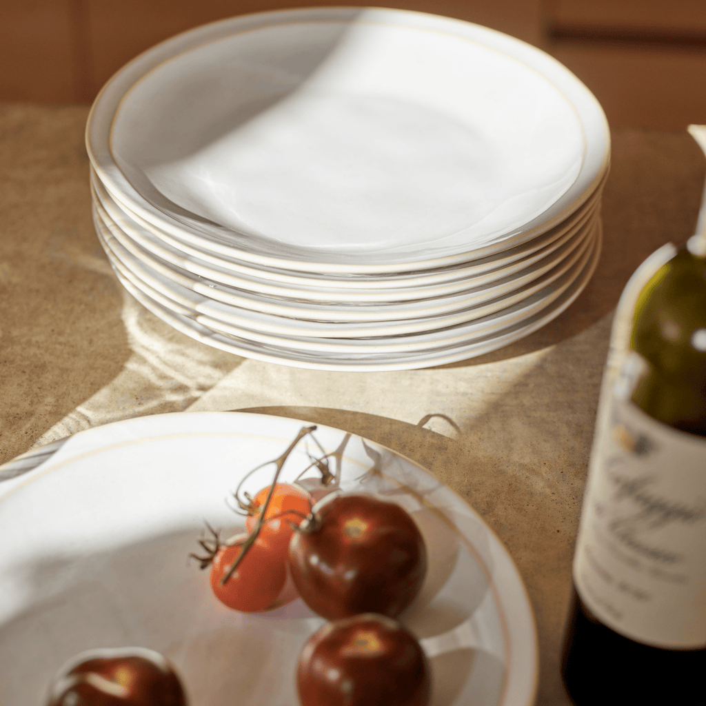 Clovelly Dinner Plate - Reactive White, Set of 6 – Neptune