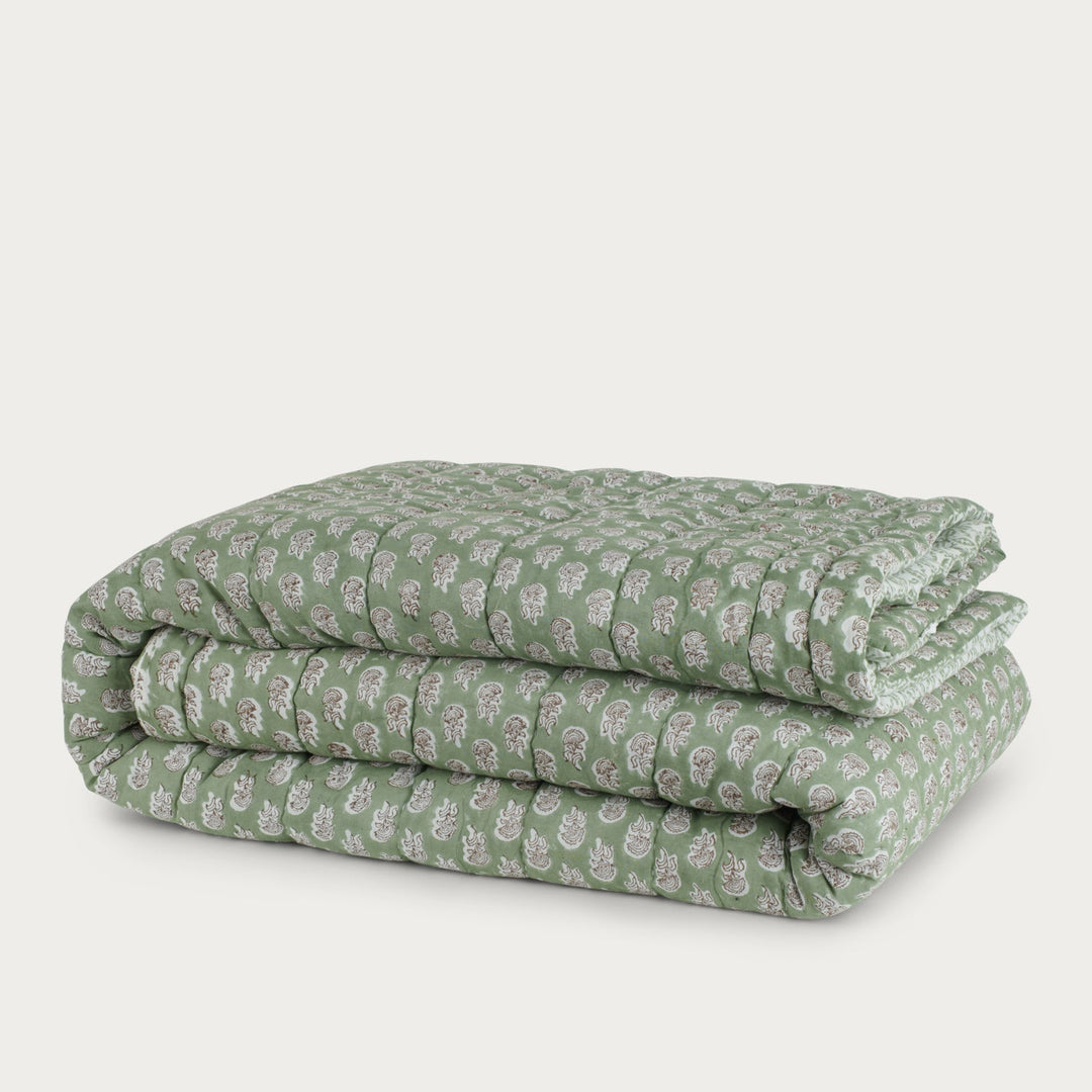 Myla Quilted Cotton Bedspread – Neptune