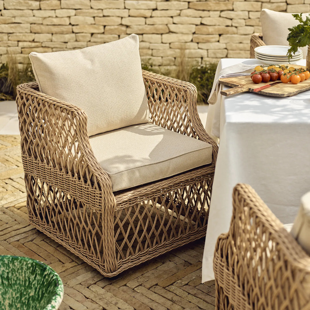 Pembrey 8 Seater Teak Garden Dining Table Set with Longmeadow Dining C ...