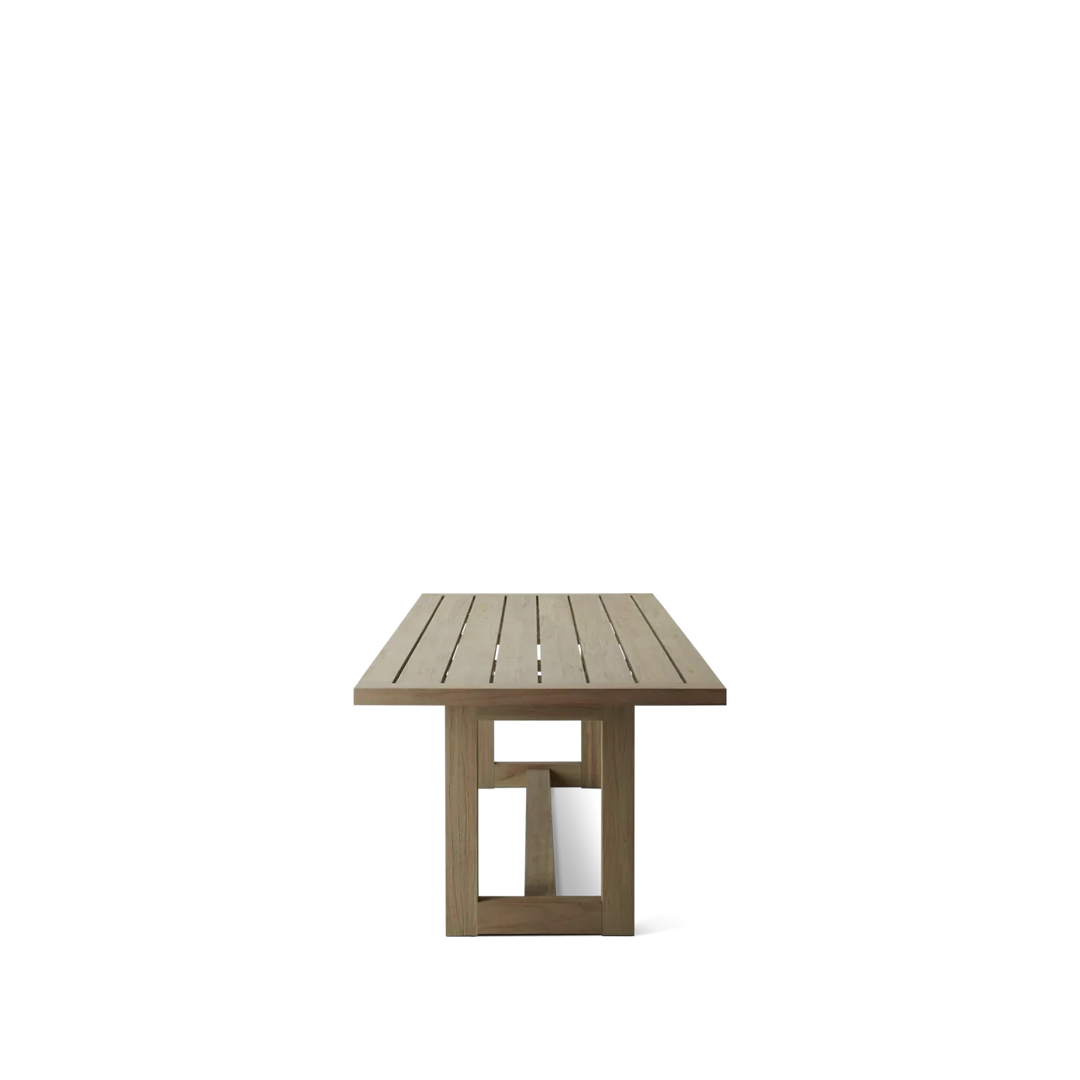 Pembrey 8 Seater Teak Garden Dining Table Set with Longmeadow Dining C ...