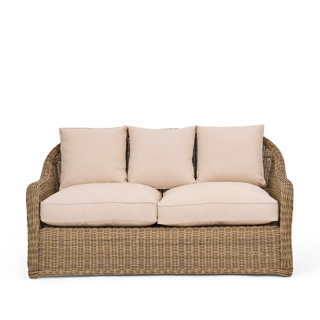 Purbeck 4 Seater Wicker Garden Sofa & Armchair Set with Coffee Table ...
