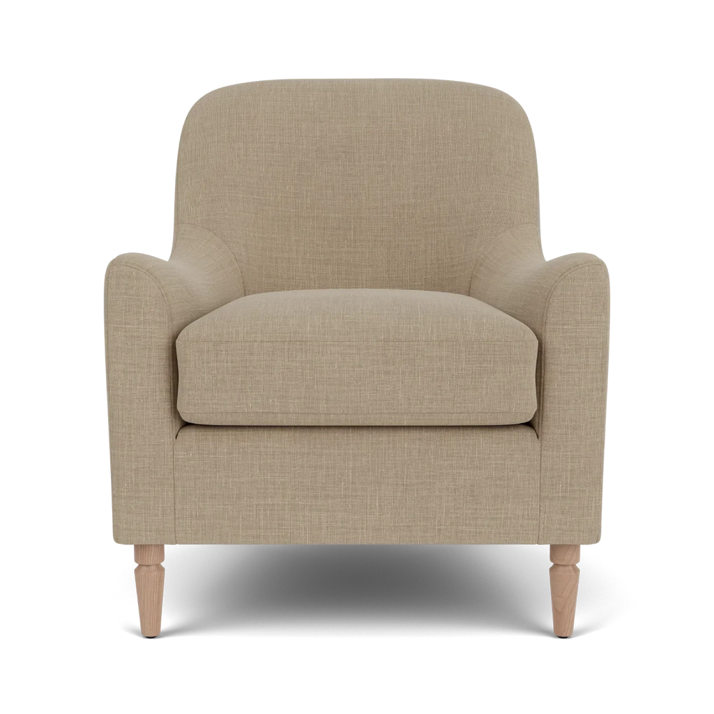 Walter Armchair, Harry Fawn - Natural Oak Legs – Neptune