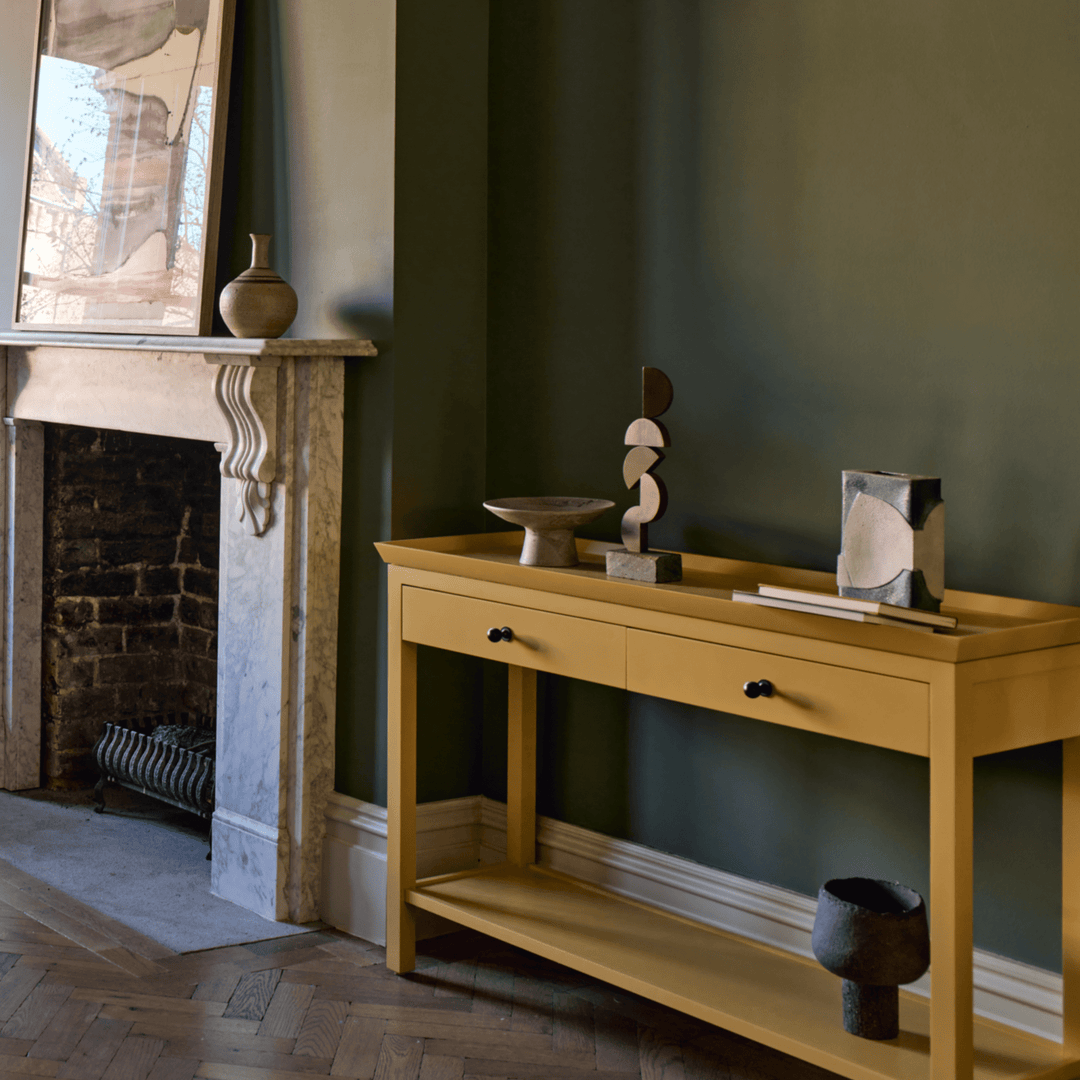 Frome Oak Console Table, Warm Black – Neptune