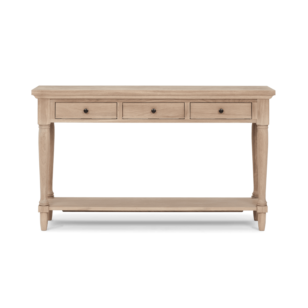 Henley Oak Console Table with Drawers – Neptune