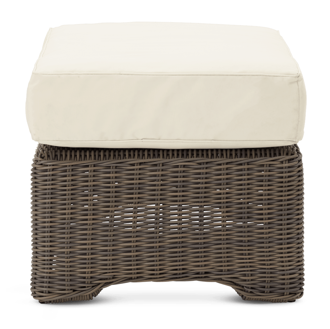 Tresco Wicker Garden Footstool – Neptune