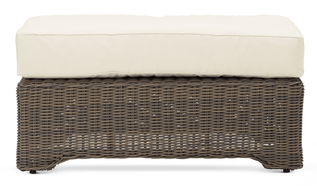 Tresco Wicker Garden Footstool – Neptune