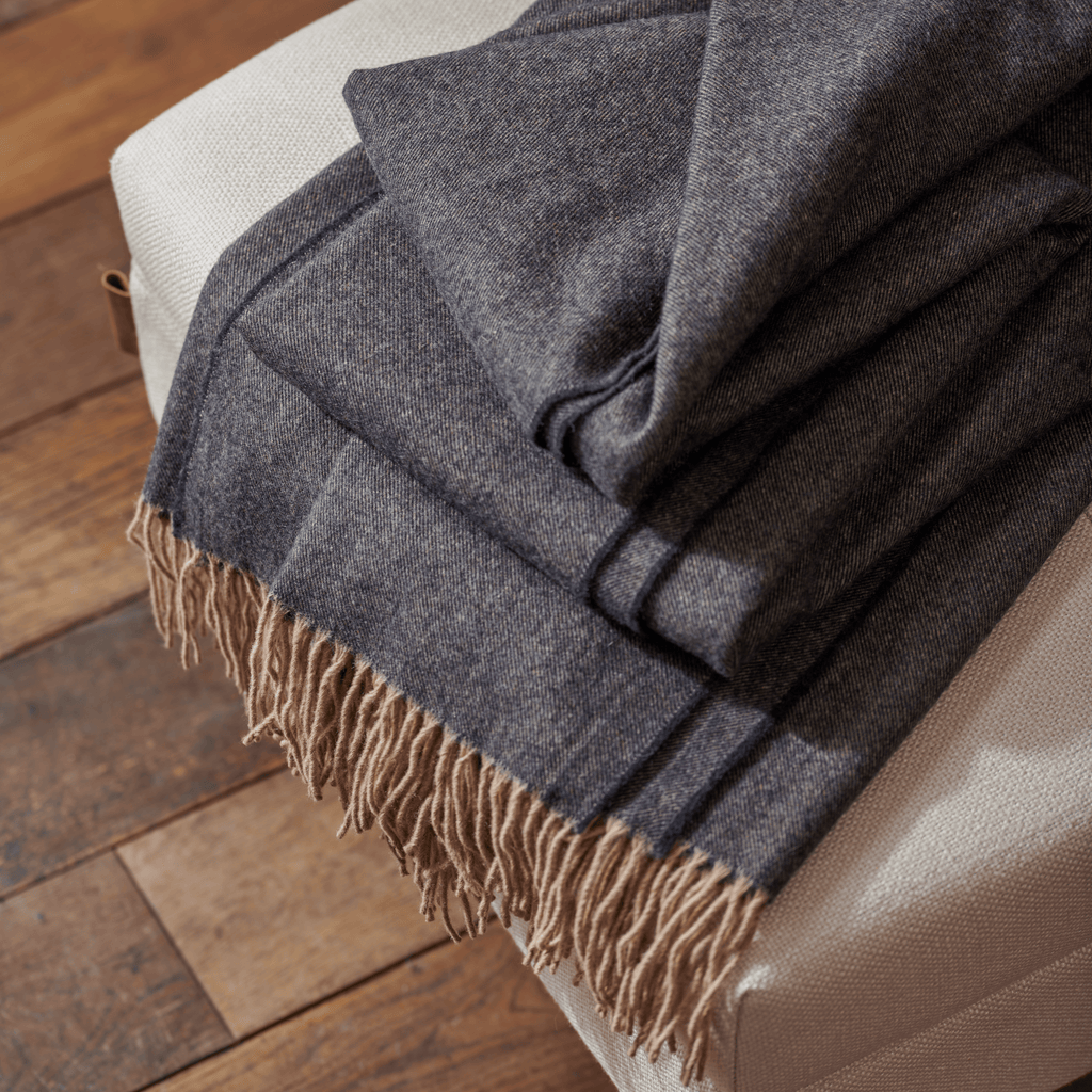 Hadleigh Throw, Ink – Neptune