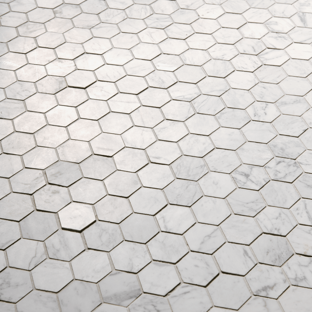 Kennet Carrara Marble Hexagon Tiles – Neptune